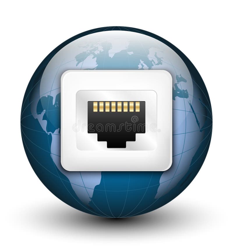 Global connection icon stock vector. Illustration of broadband - 57566233