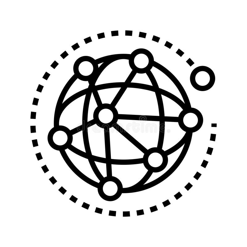 Global connection icon stock vector. Illustration of electronic - 288662763