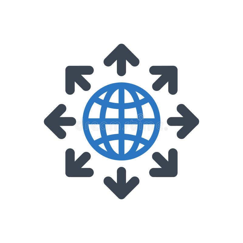 Global Connection Icon stock vector. Illustration of internet - 361529126