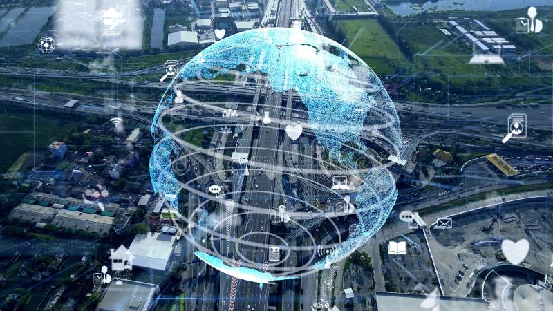 Global Connection and Internet Network Modernization in Smart Ci Stock ...