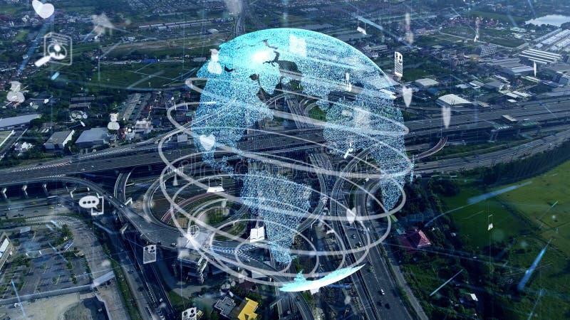 Global Connection and Internet Network Modernization in Smart Ci Stock ...