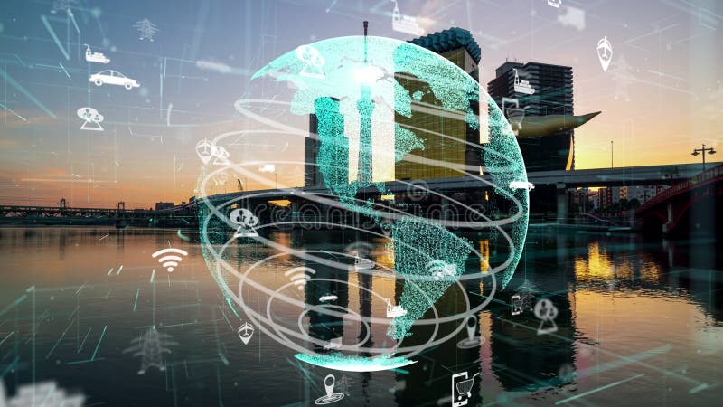 Smart City IOT Internet of Thing ICT Digital Technology Futuristic ...