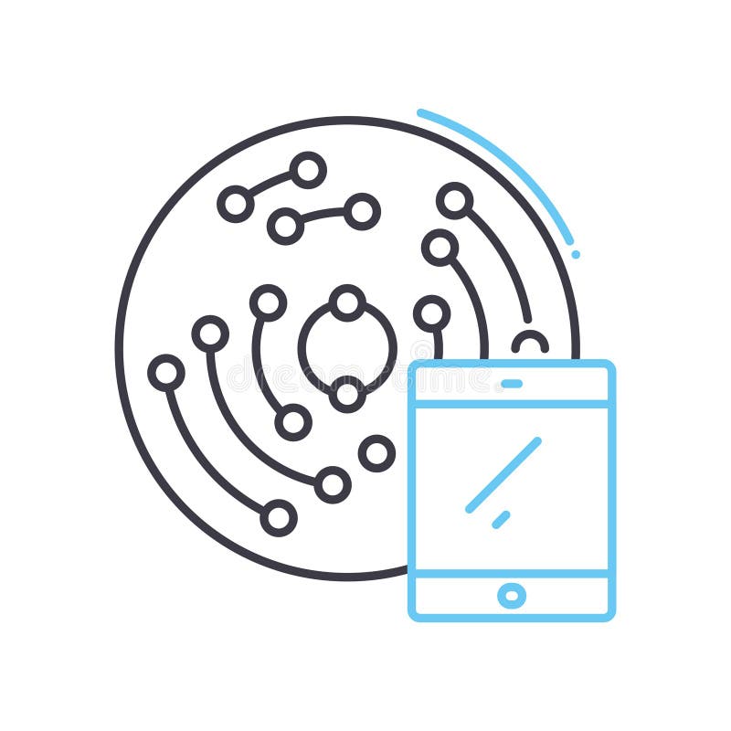 Global Connection Line Icon, Outline Symbol, Vector Illustration ... Global Connection Line Icon, Outline Symbol, Vector Illustration ...
