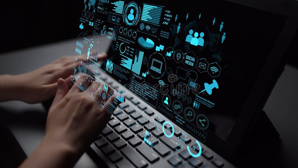 Global Connection Network and Digital Data Integration Thunk Stock ...