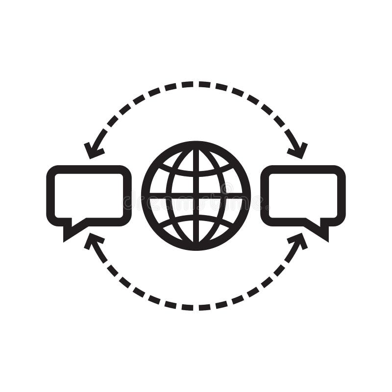 Global Connection - Online Messages - Black Icons. Communication ... Global Connection - Online Messages - Black Icons. Communication ...