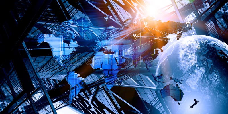 Global Connection Technologies . Mixed Media Stock Illustration ...