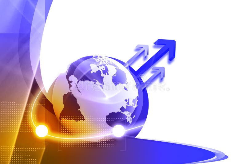 Concept of Global Connections Stock Illustration - Illustration of dots ...