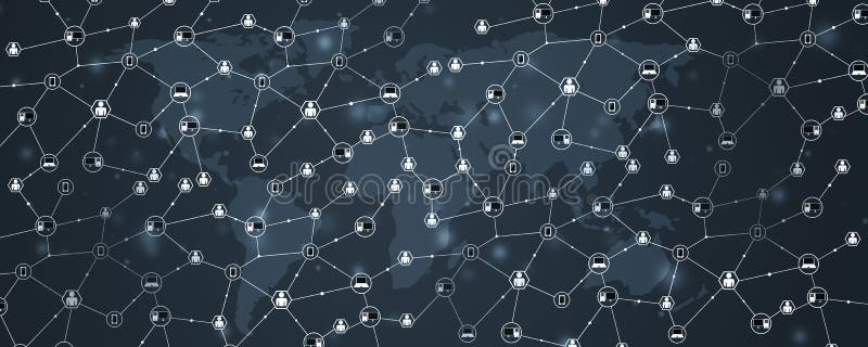 Connections Banner with Low Poly Design Stock Vector - Illustration of ...