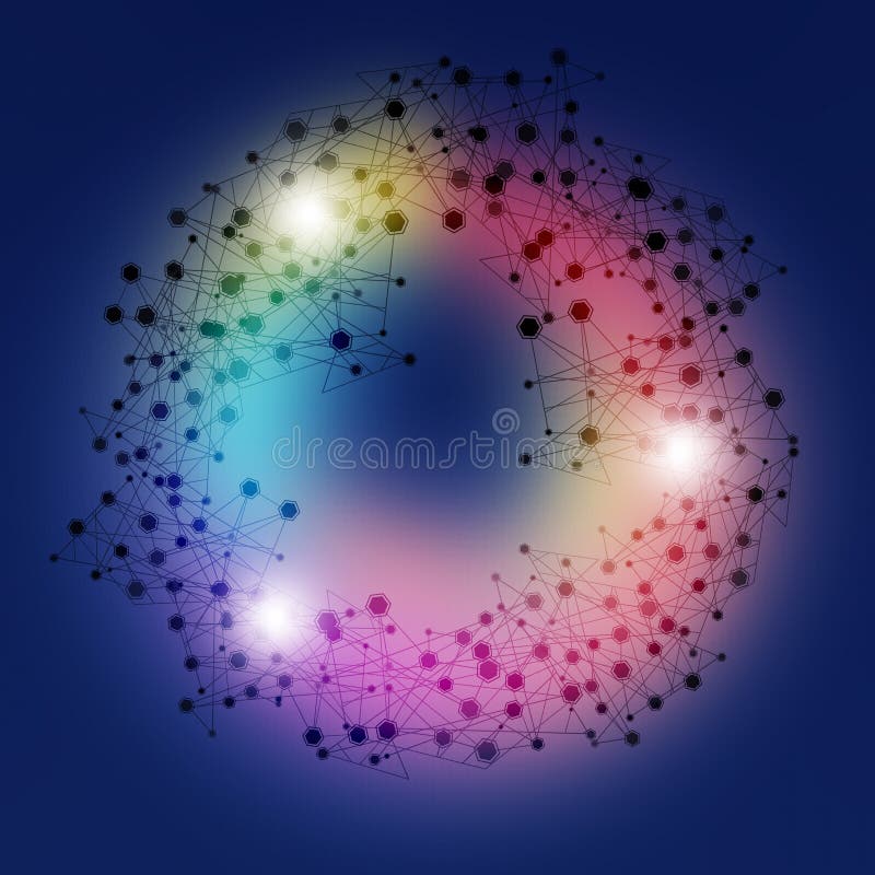 Global Connections Multicolor Background Stock Illustration ...
