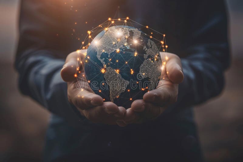 Global Connections a Symbol of Interconnectedness Stock Illustration ...