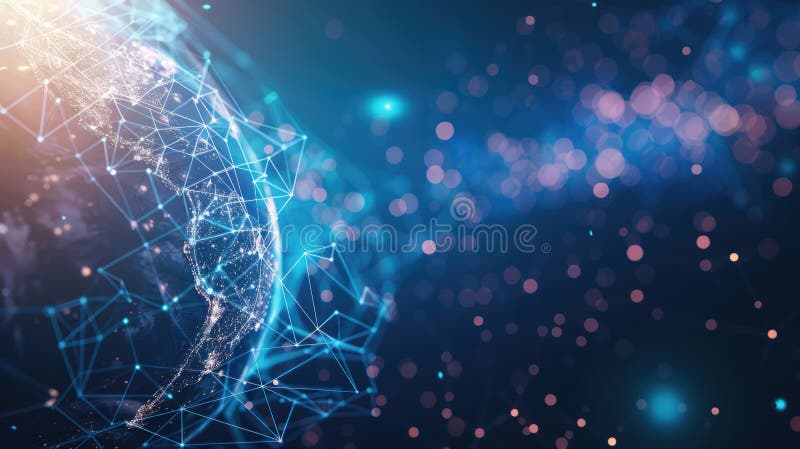 Global Connectivity, Abstract Internet Representation with Luminous ...