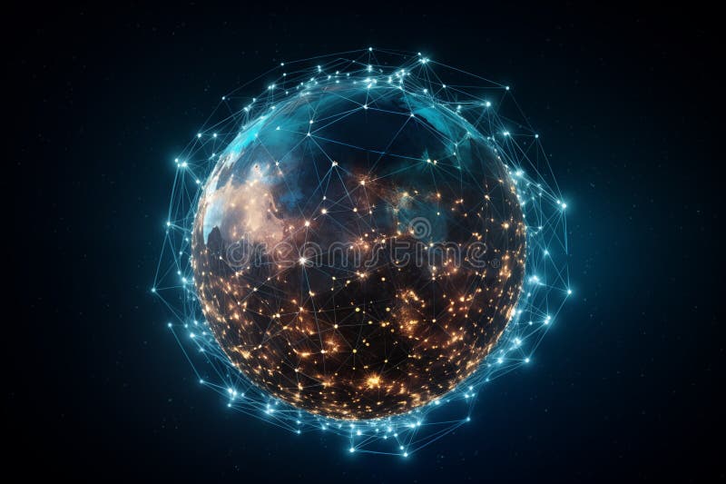 Global Connectivity Concept with Wi-fi Symbols and Arrows Pointing To ...