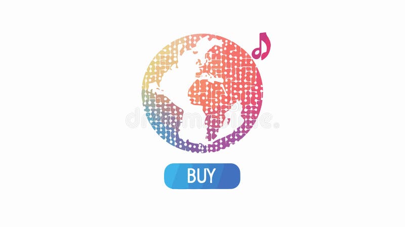 Global Connectivity Concept with Musical Theme on Globe for Creative ...