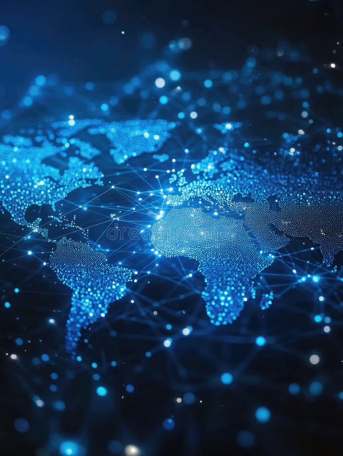 Global Connectivity in the Digital Age Stock Photo - Image of network ...