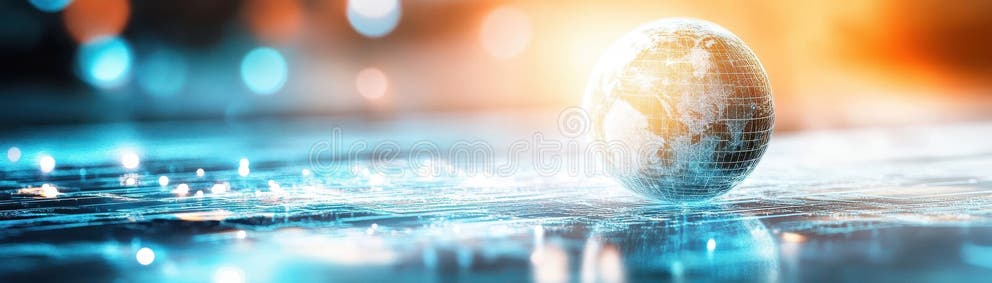 Global Connectivity, Exploring the Digital World through a Globe on ...