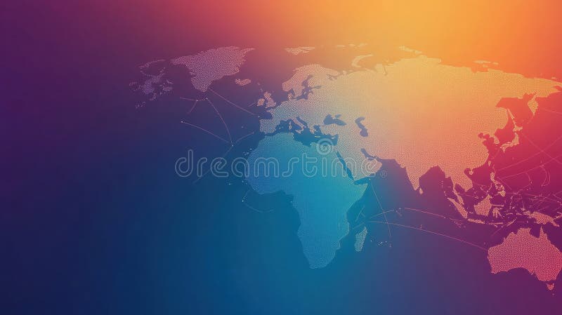 Global Connectivity Illustrated with a Smooth Gradient Background ...