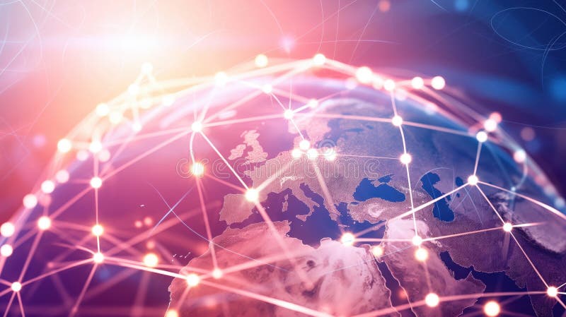 Global Connectivity Network from Space Created by Ai Stock Image ...