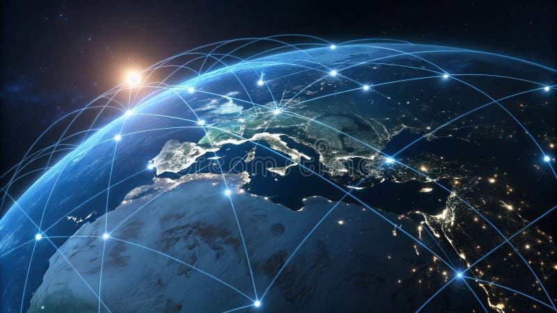 Global Connectivity and Networking Concept. Stock Illustration ...