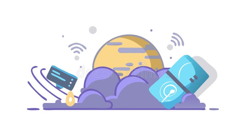 Global Connectivity Planet. Wireless Network Communication Hub, Vector ...