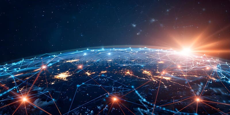 Global Connectivity Represented by Technology Showcasing Innovation and ...