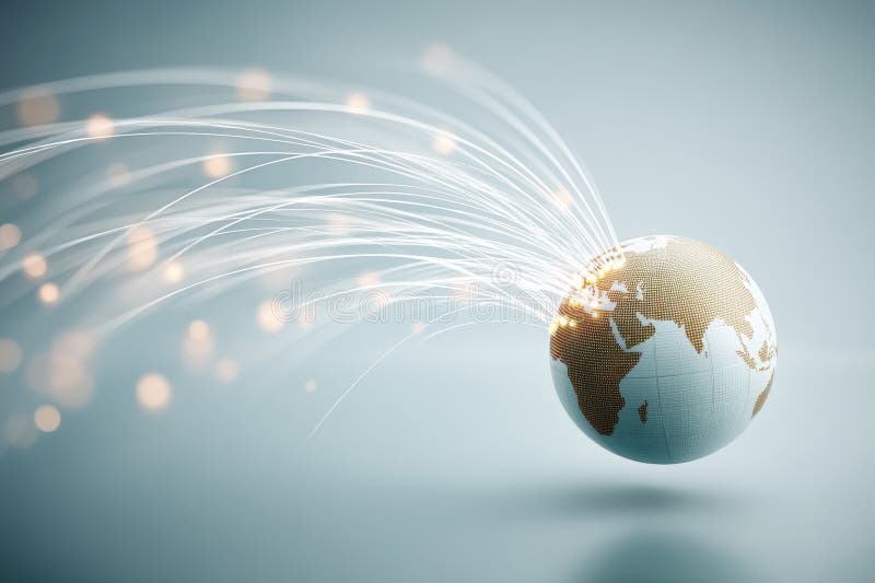 Global Connectivity Showcase Digital World Map Infographic Modern ...