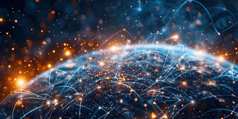 Global Connectivity Showcased in Modern Tech Representing Digital ...