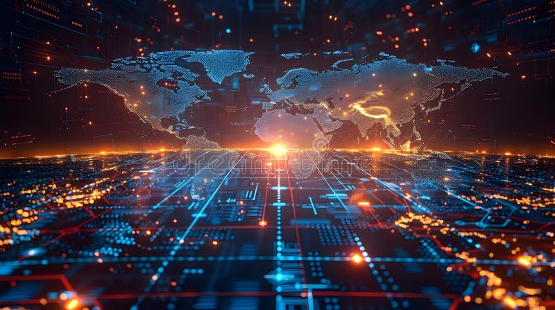 Global Connectivity and Tech Network. Concept Telecommunications ...