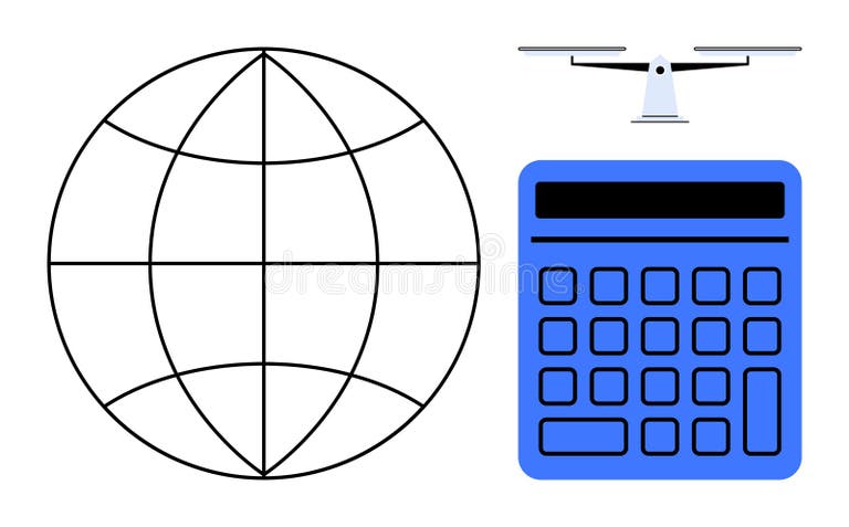 Calculator Earth Globe Stock Illustrations – 1,707 Calculator Earth ...