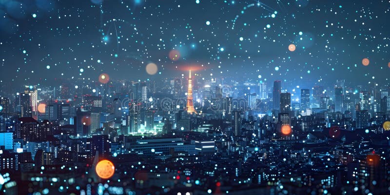 Global Connectivity and Technology: a Cityscape Enhanced with Digital ...