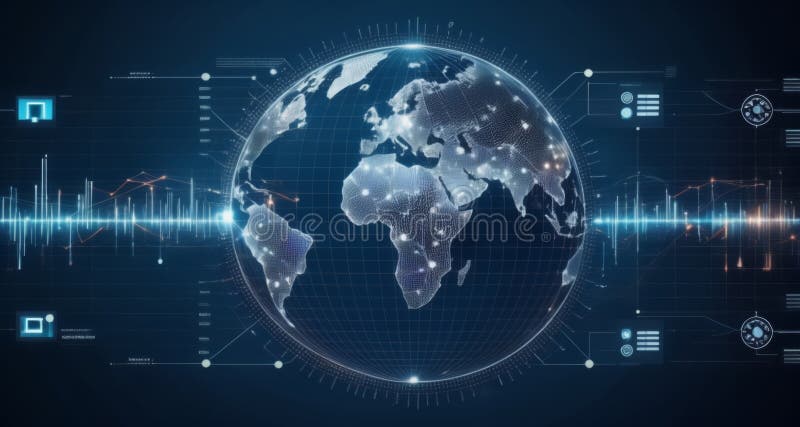 Global Connectivity and Technology Integration Stock Illustration ...