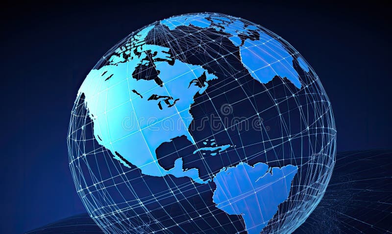 Global Connectivity World Globe Surrounded by Communication Devices ...