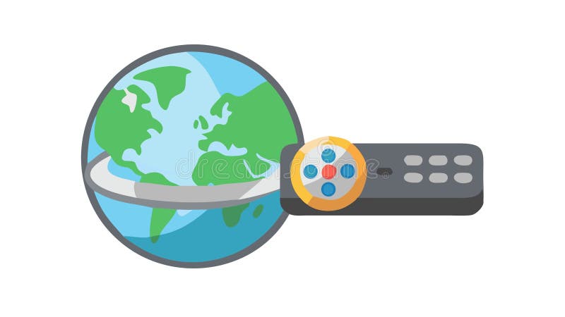 Global Control Remote, World Connectivity Device Vector Design ...