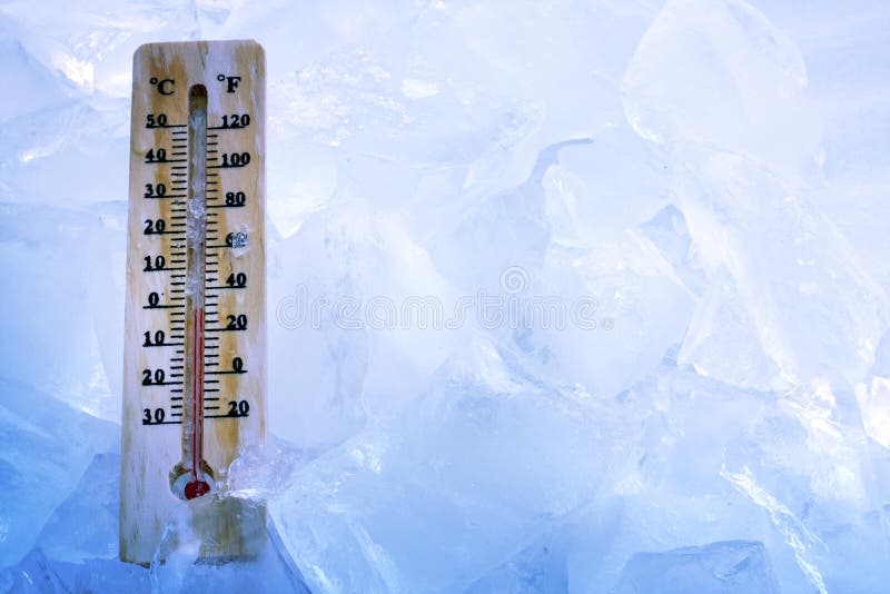 Ice Cold Thermometer in Ice and Snow Stock Image - Image of mercury ...
