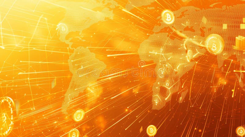 Global Cryptocurrency Map Digital Bitcoin Elements Stock Photos - Free ...