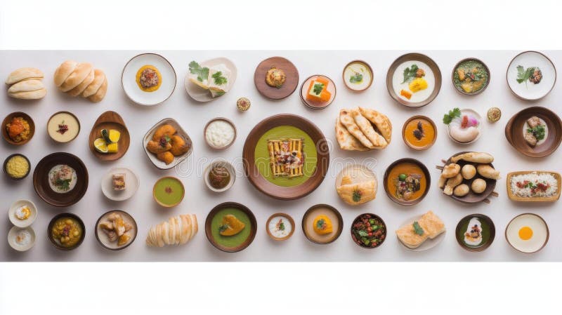 Global Cuisine, a Culinary Journey Stock Illustration - Illustration of ...