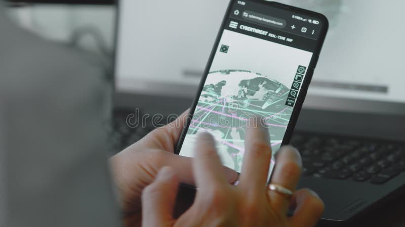 Global Cyber Attack Around the World with Planet Earth Viewed from ...