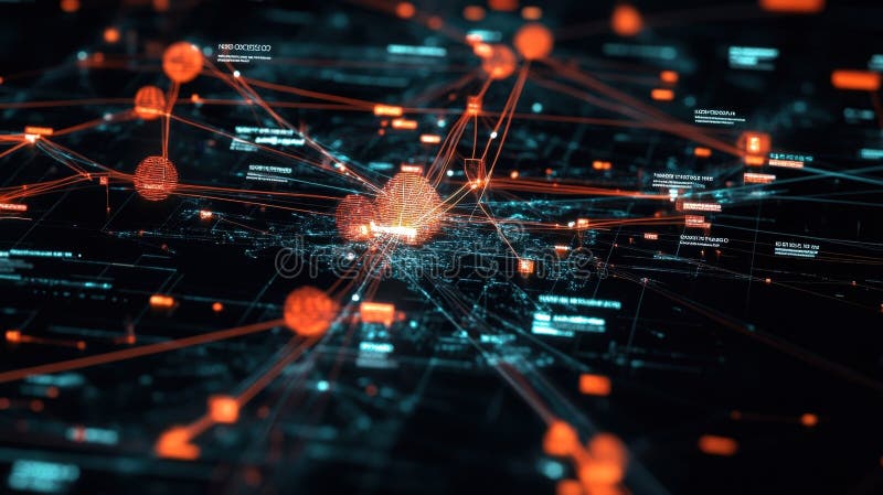 Global Cyber Security Network Protecting Data Flow Across Continents ...