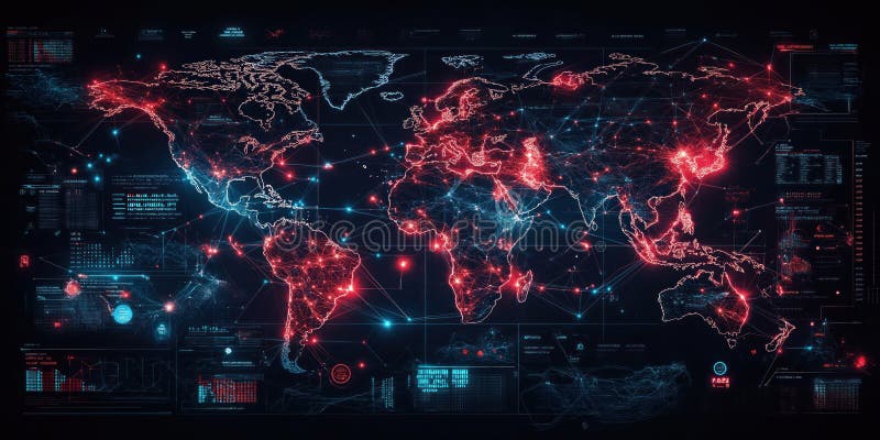 Global Cyber Security Threat Analysis Worldwide. Digital Data ...