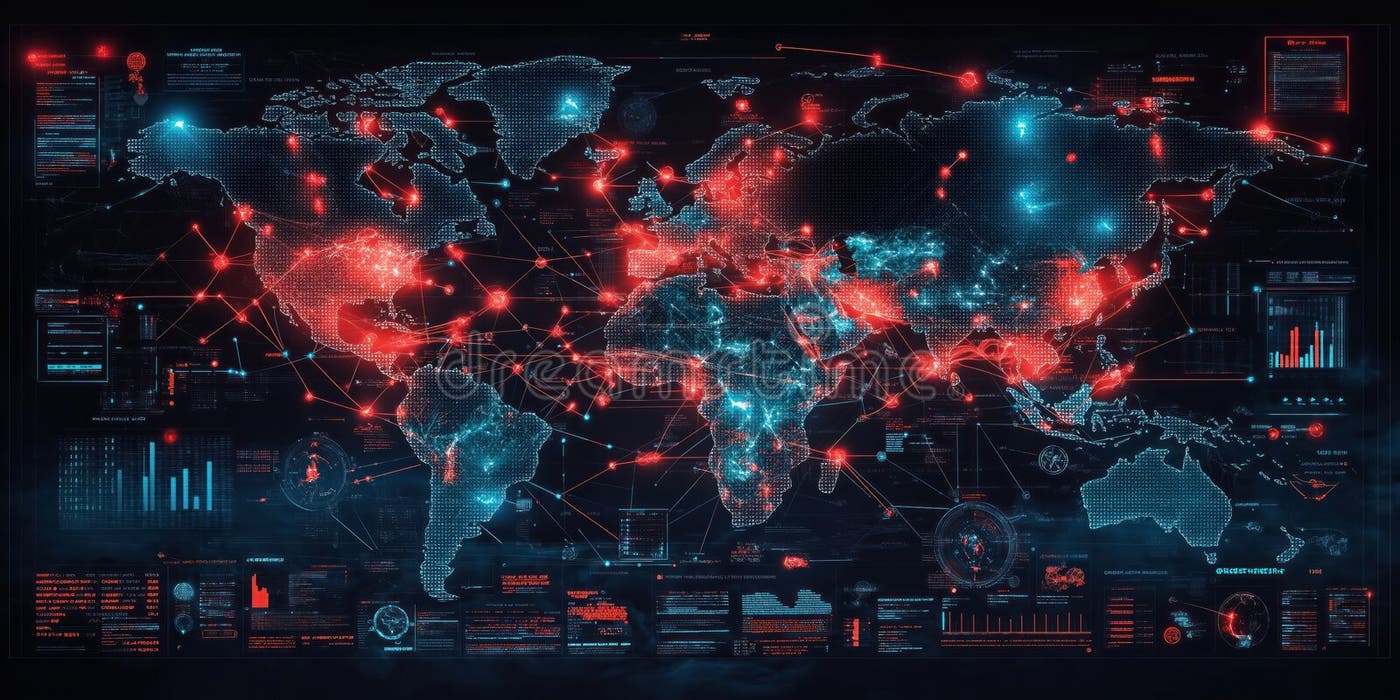 Global Digital Map Displays Stock Illustrations – 1,832 Global Digital ...