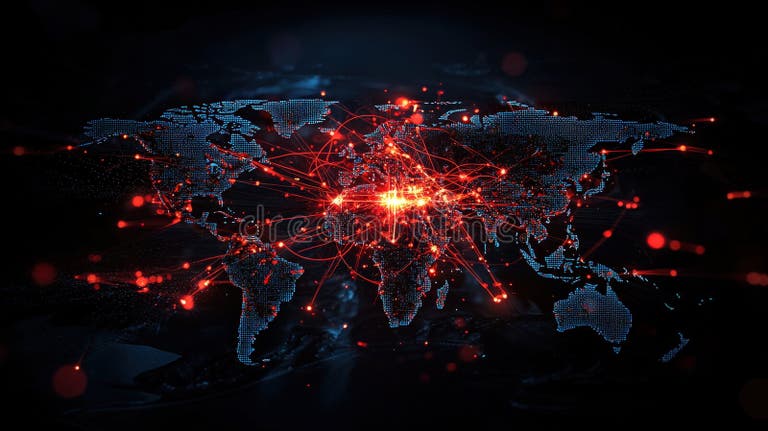 Global Cybersecurity Threats Map Cyber Vulnerable Nations Digital ...