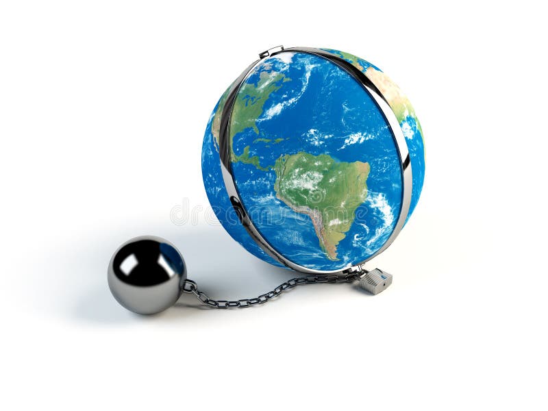 World in Chains stock illustration. Illustration of gold - 104630