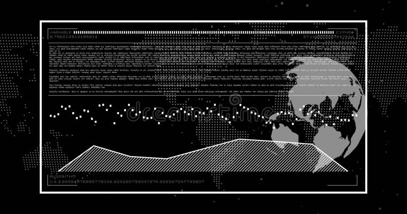 Global Data Analysis and Encryption Animation Over World Map and Binary Code Stock Footage ...