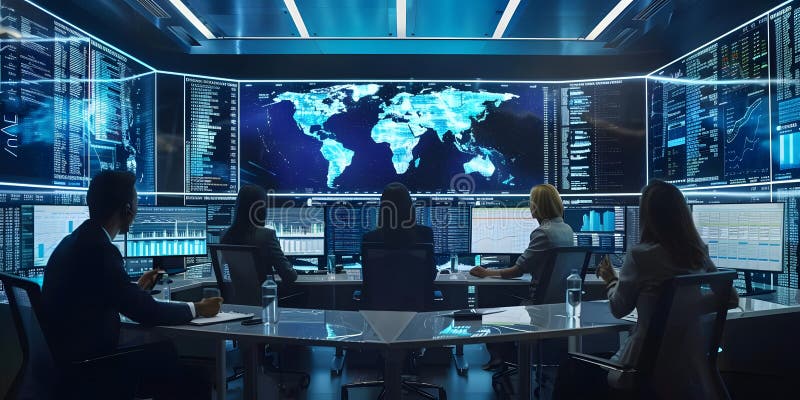 Global Data Analysts Monitor and Analyze Worldwide Network Traffic in a ...