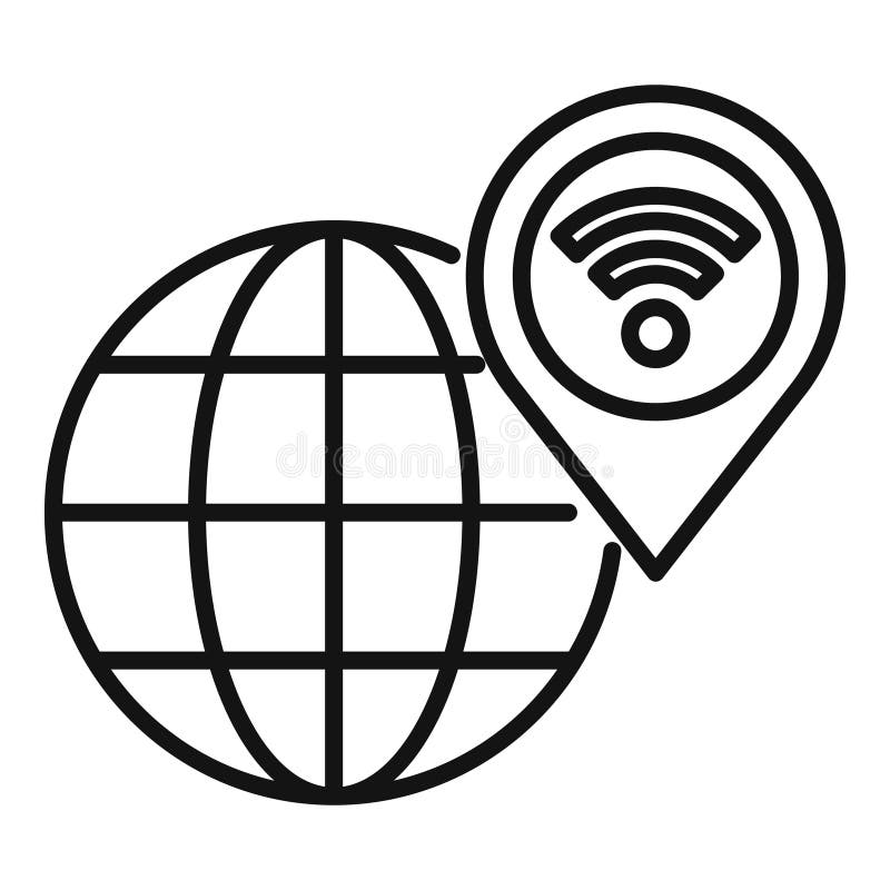 Global Data Digital Icon Outline Vector. Internet Provider Stock Vector ...