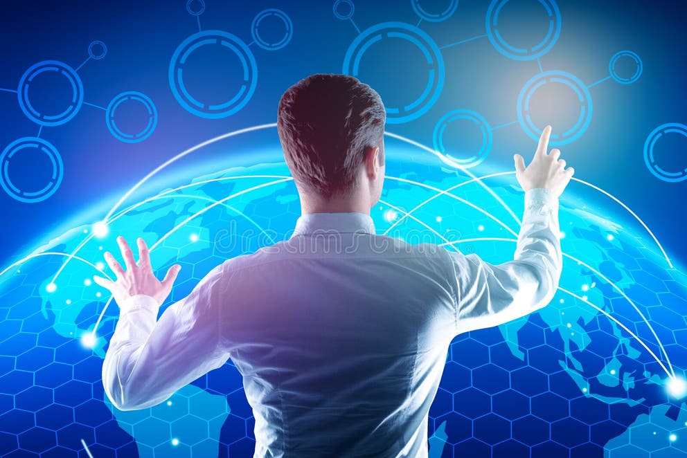 Global data exchange stock photo. Image of network, future - 95680080