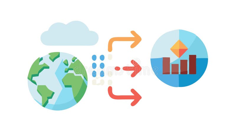 Global Data Exchange and International Information Network, Vector Design Generative AI Stock ...