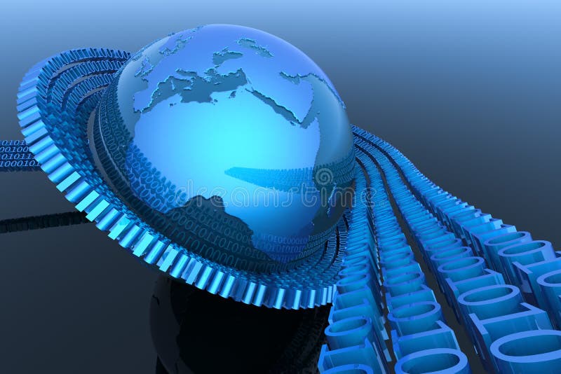 Global data flow stock illustration. Illustration of electronic - 10893684