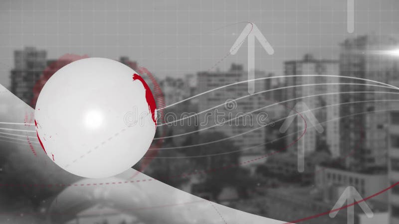 Data Flow and Communication Icons in Cloud Computing Animation on ...