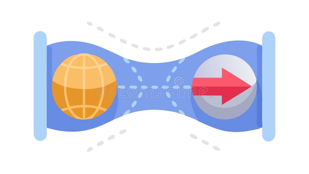 Global Data Flow and Information Exchange, Vector Design Generative AI Stock Illustration ...