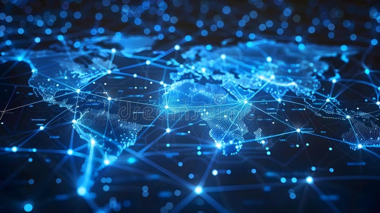 Global Data Network: a Digital Connectivity Tapestry. Concept ...